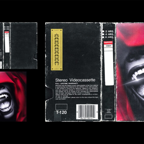 VHS Cassette Box Paper Textures | MasterBundles