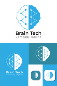 Pair of two Tech logos | MasterBundles