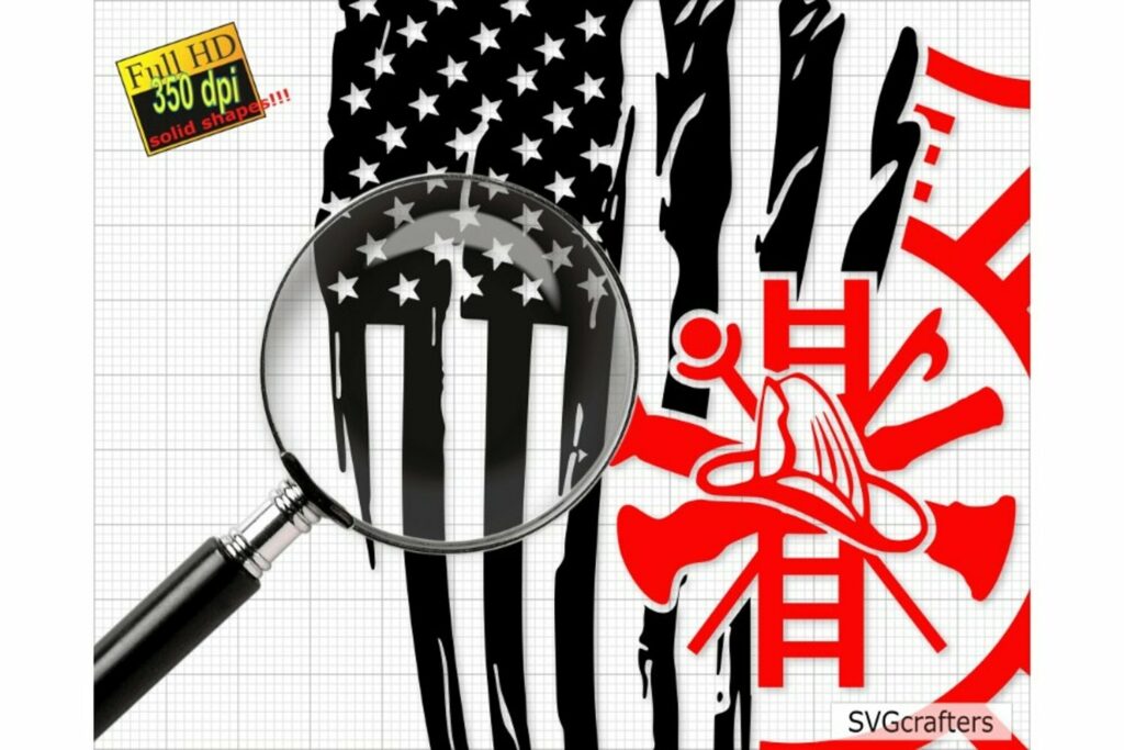 Distressed Firefighter Flag SVG, Firefighter SVG,Fireman SVG - done ...