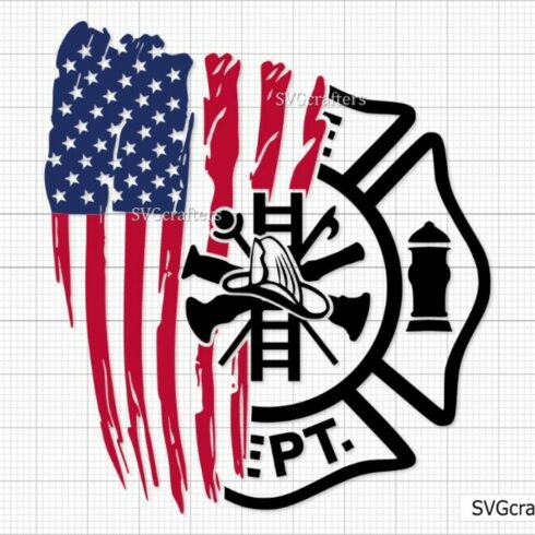 Distressed Firefighter Flag SVG, Firefighter SVG,Fireman SVG - done ...