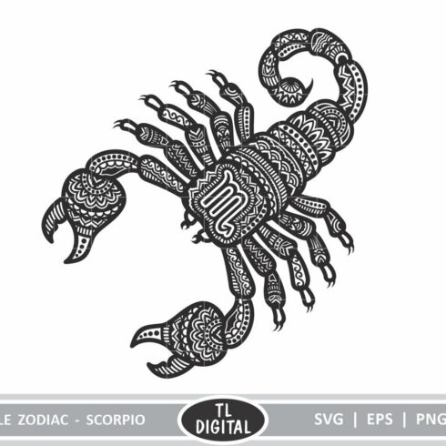 Zodiac Zentangle - Scorpio | Master Bundles
