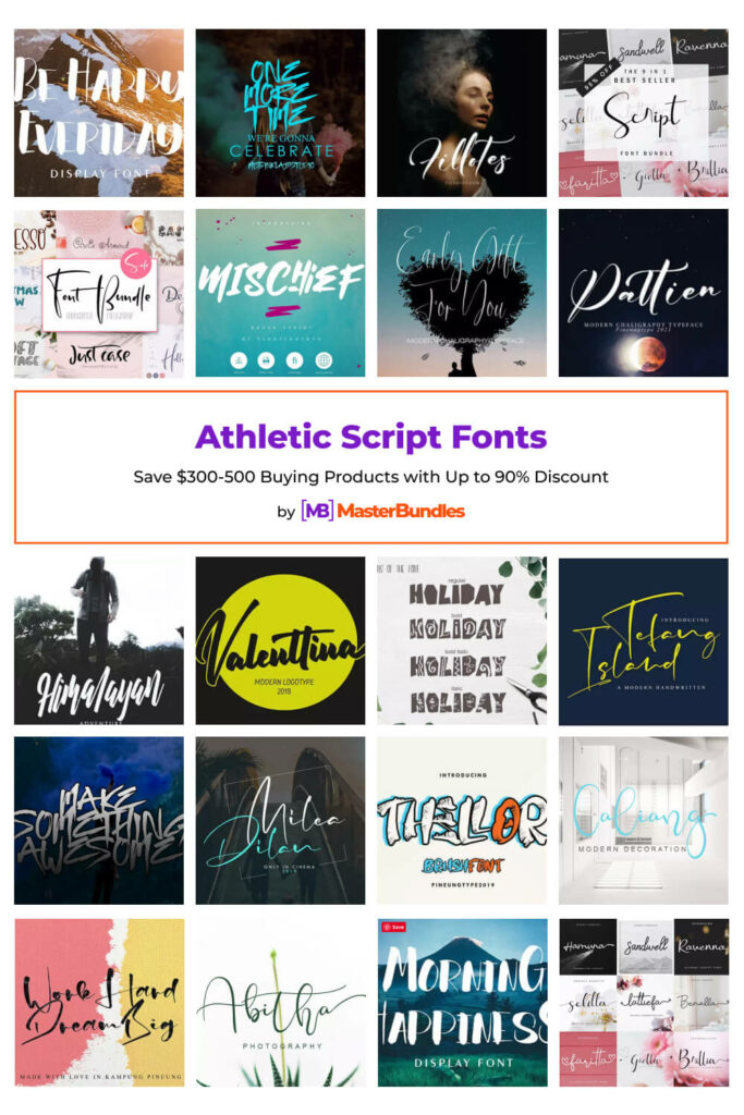 13+ Athletic Script Fonts 2023 - MasterBundles