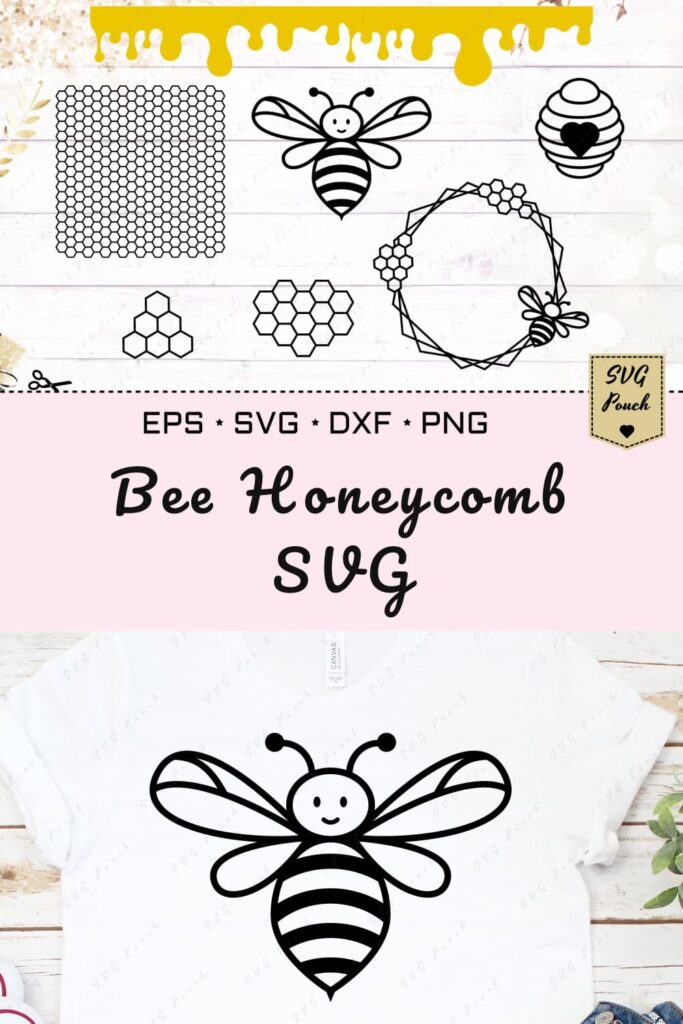 Bee Honeycomb SVG, Beehive and Drips Set - MasterBundles