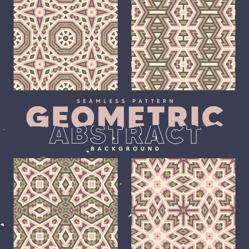 Geometric Abstract Seamless Pattern - Background - MasterBundles