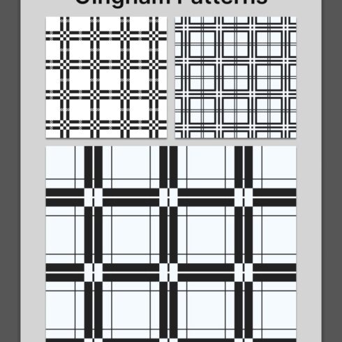 Black and White Gingham Patterns – MasterBundles