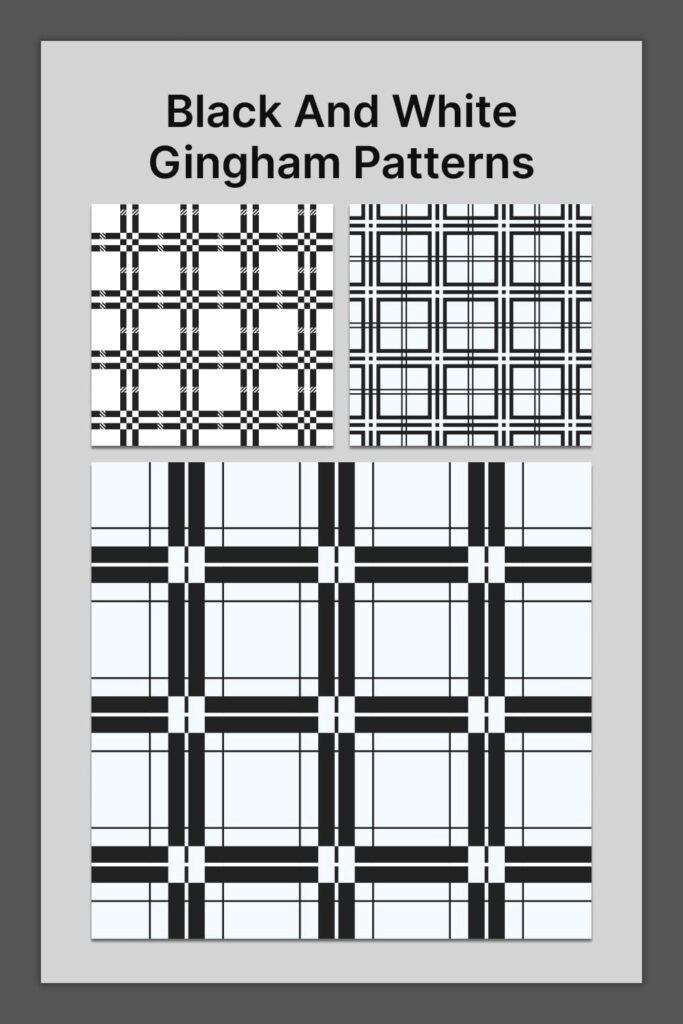 Black and White Gingham Patterns – MasterBundles