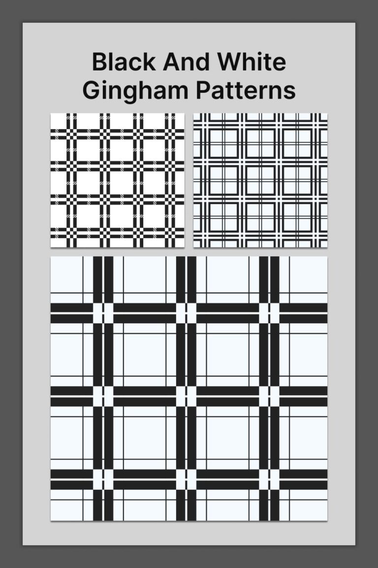 Black and White Gingham Patterns – MasterBundles