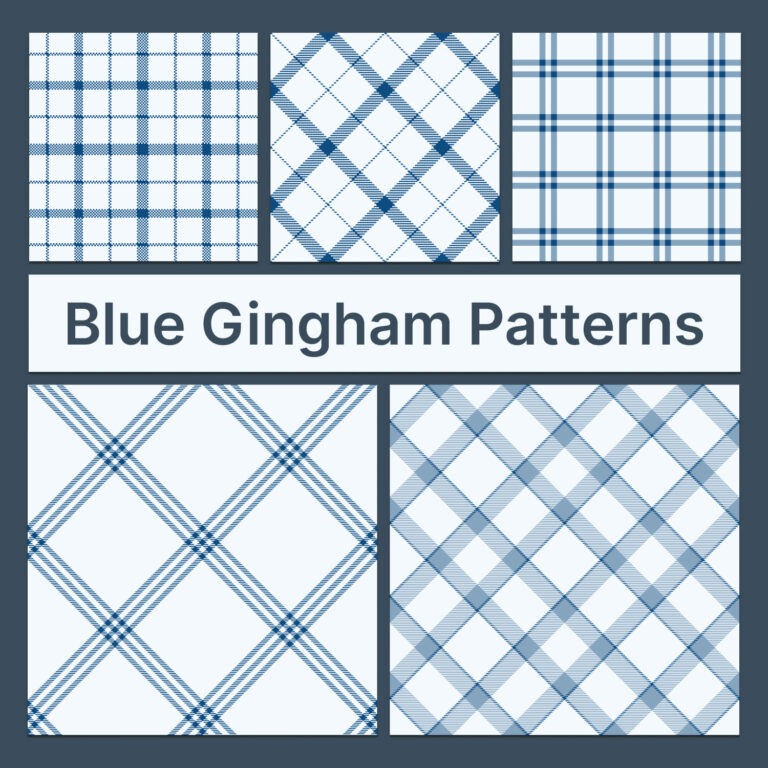 Blue Gingham Patterns V2 – MasterBundles