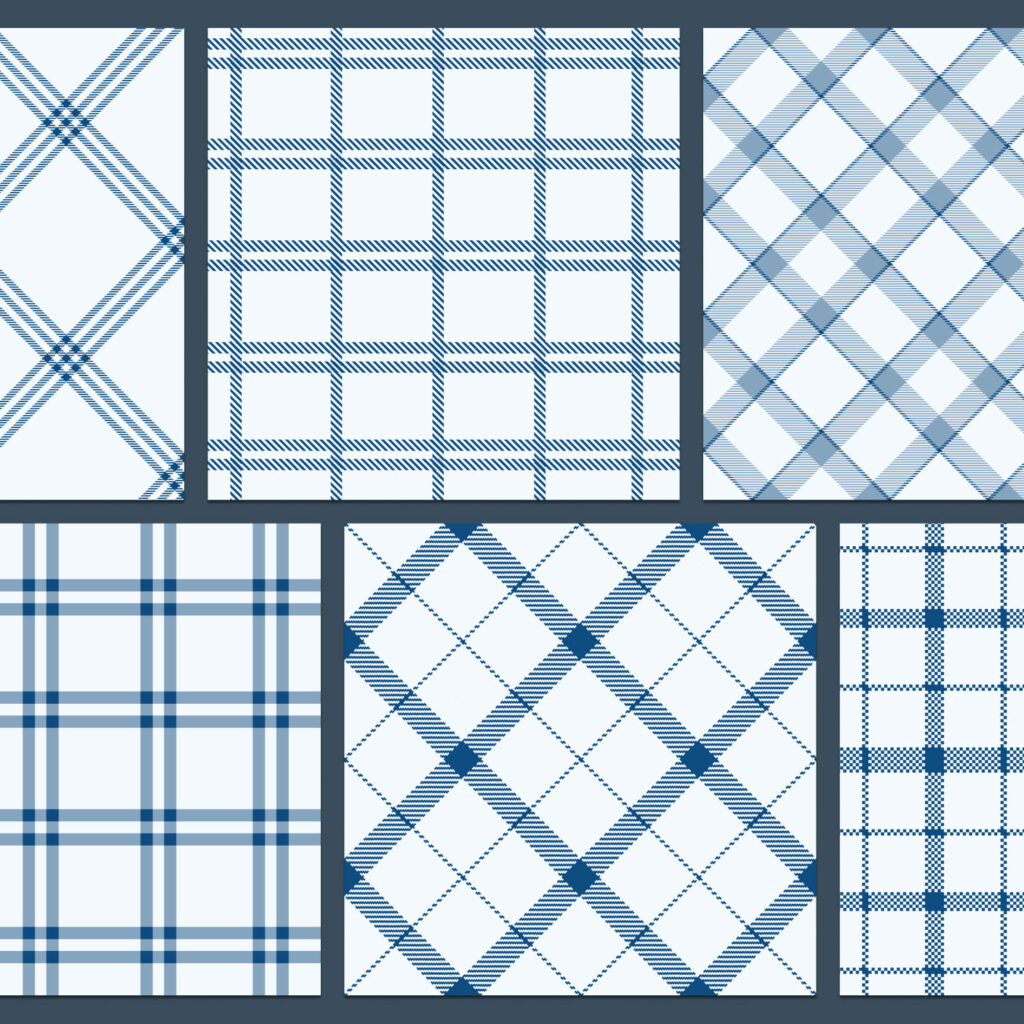 Blue Gingham Patterns V2 – MasterBundles