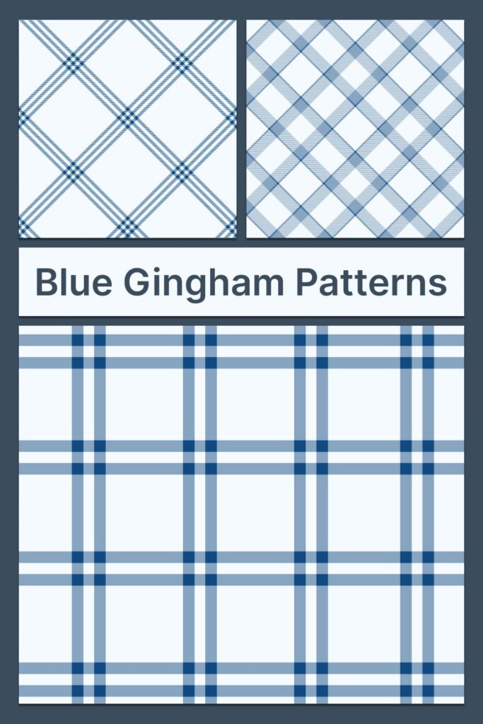 Blue Gingham Patterns V2 – MasterBundles