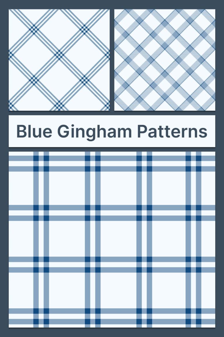 Blue Gingham Patterns V2 – MasterBundles