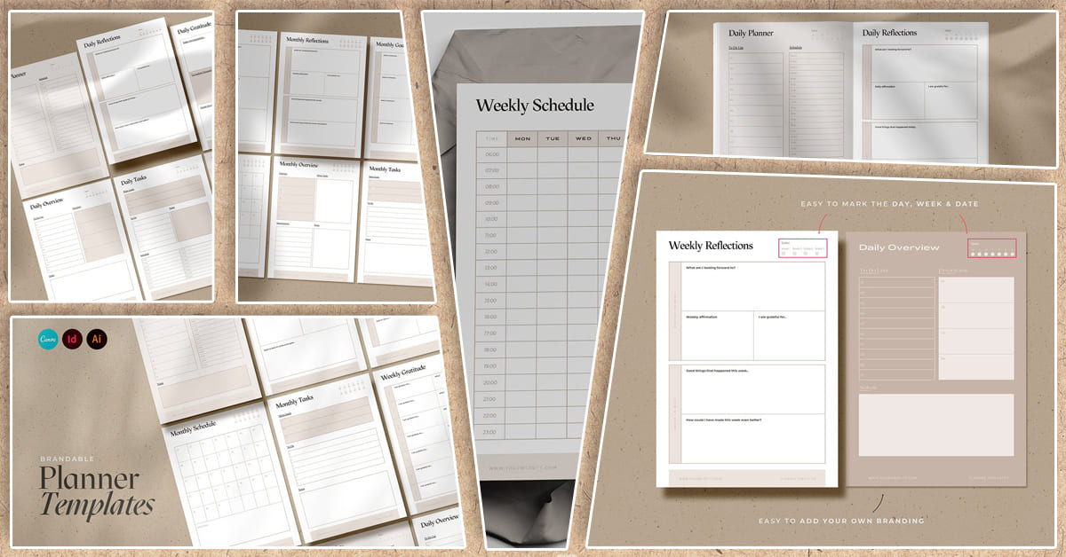 Brandable Planner Templates – MasterBundles