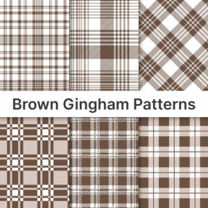 Country Gingham Background Papers in Brown – MasterBundles