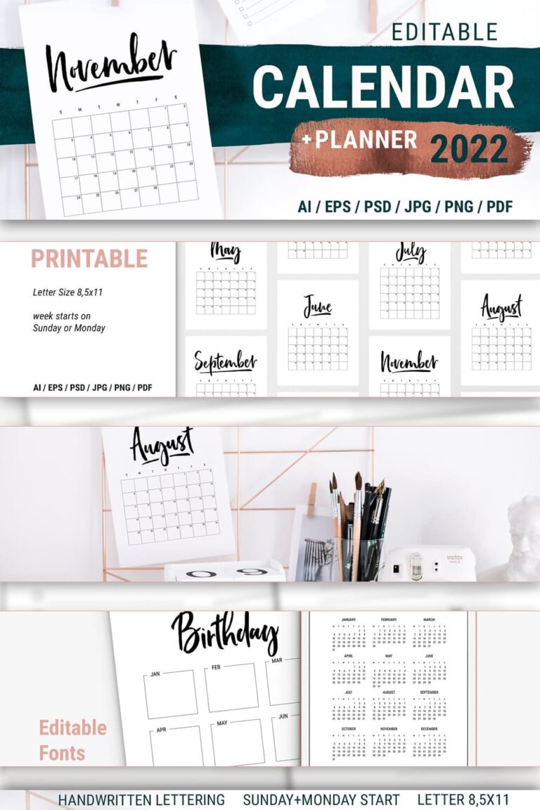 Calendar 2022 Planner – MasterBundles