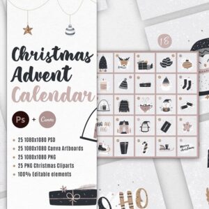 Canva PSD Christmas Advent Calendar – MasterBundles