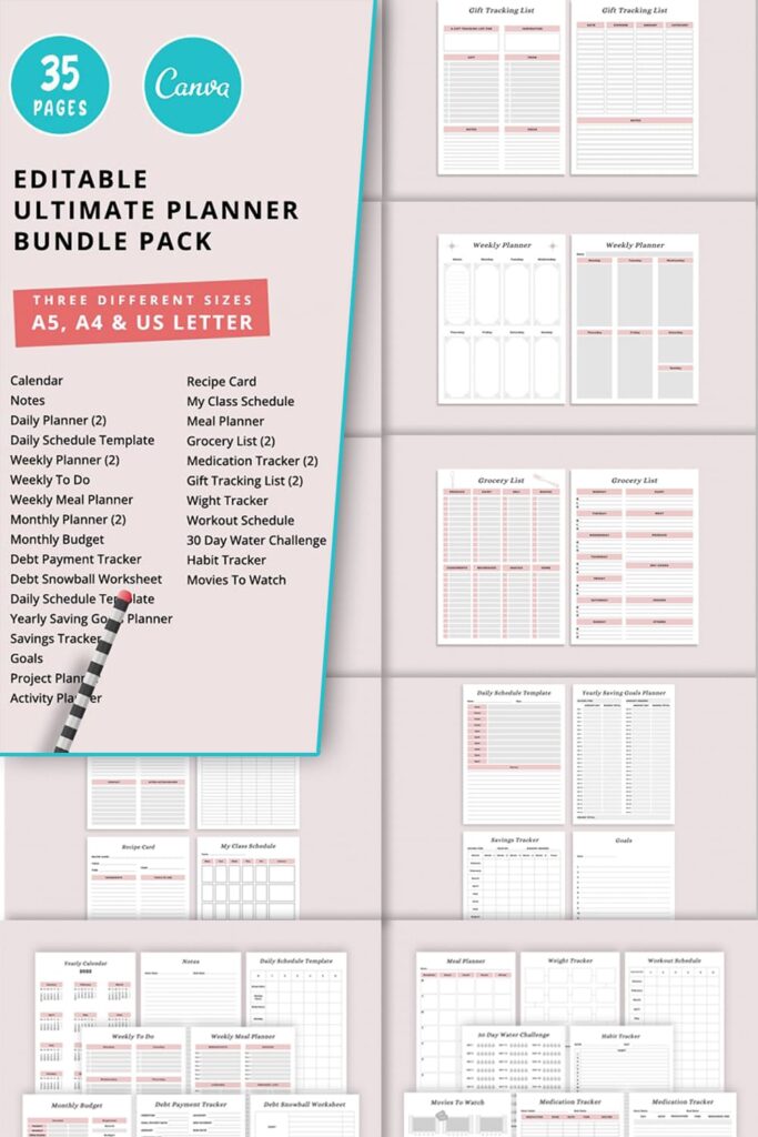 Canva Ultimate Planner Bundle Vol.33 – MasterBundles