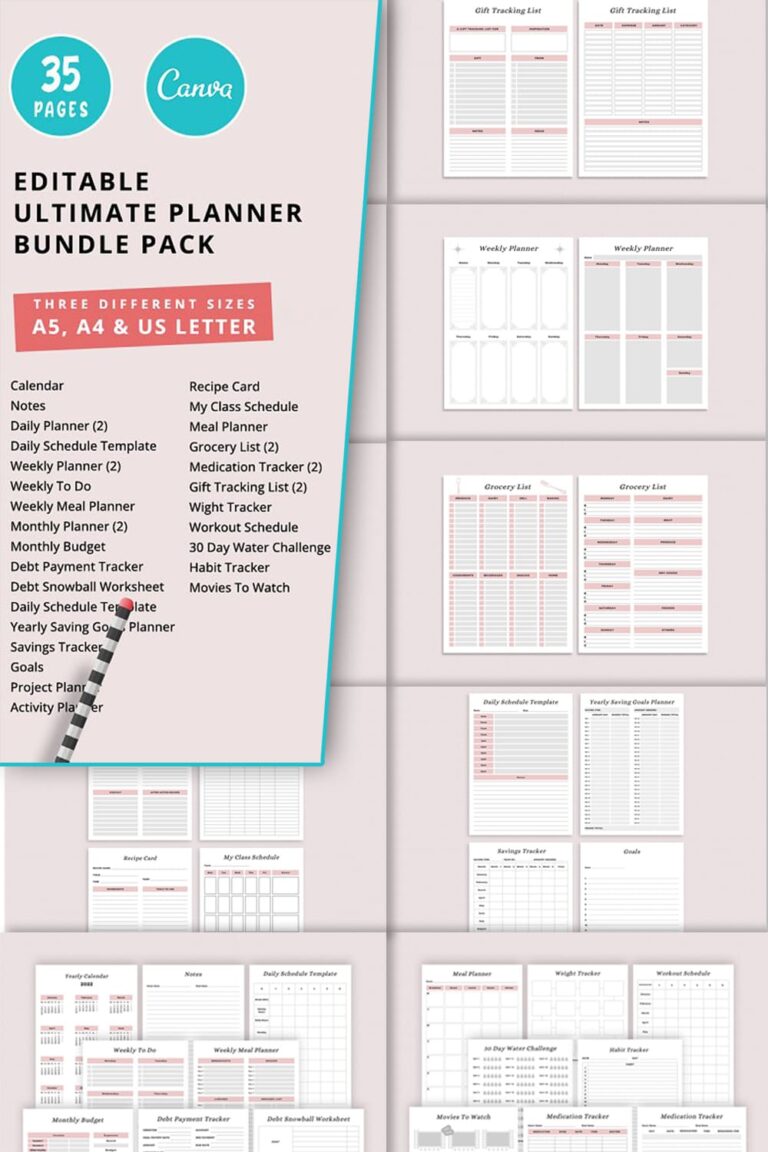 Canva Ultimate Planner Bundle Vol.33 – MasterBundles