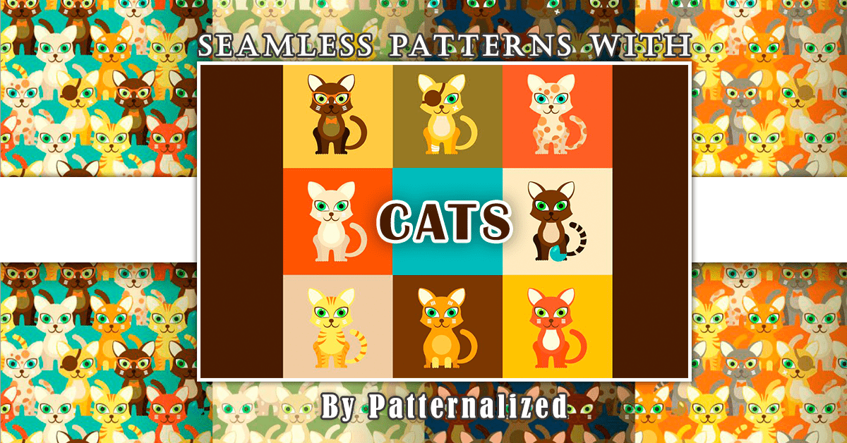 Seamless Patterns with Cats – MasterBundles