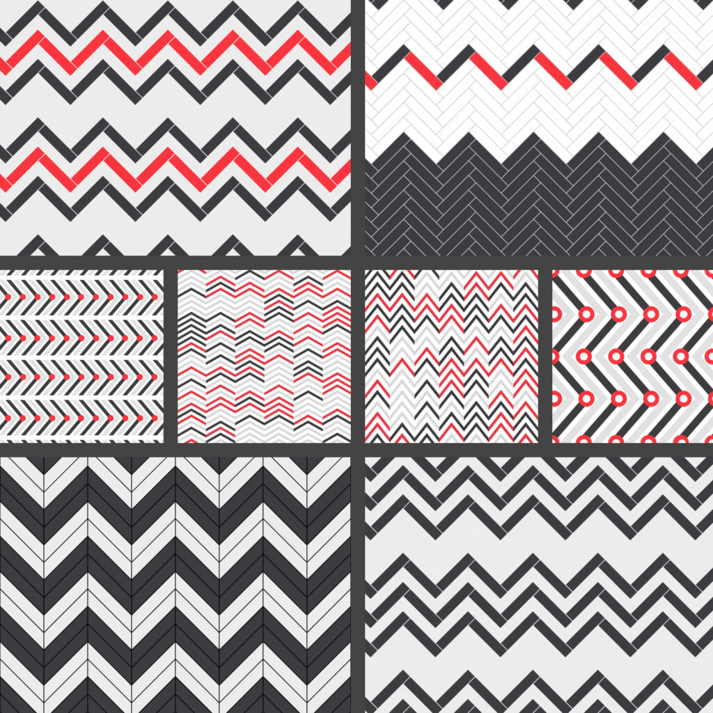 8 Black & Red Chevron Patterns – MasterBundles