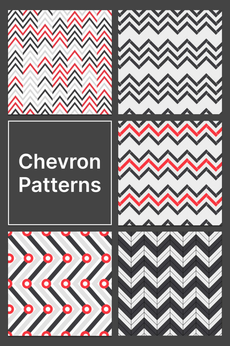 8 Black & Red Chevron Patterns – MasterBundles