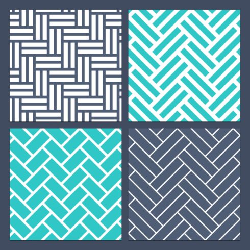 Turquoise Chevron Patterns – MasterBundles