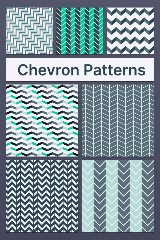 Chevron Patterns Green & Grey – MasterBundles