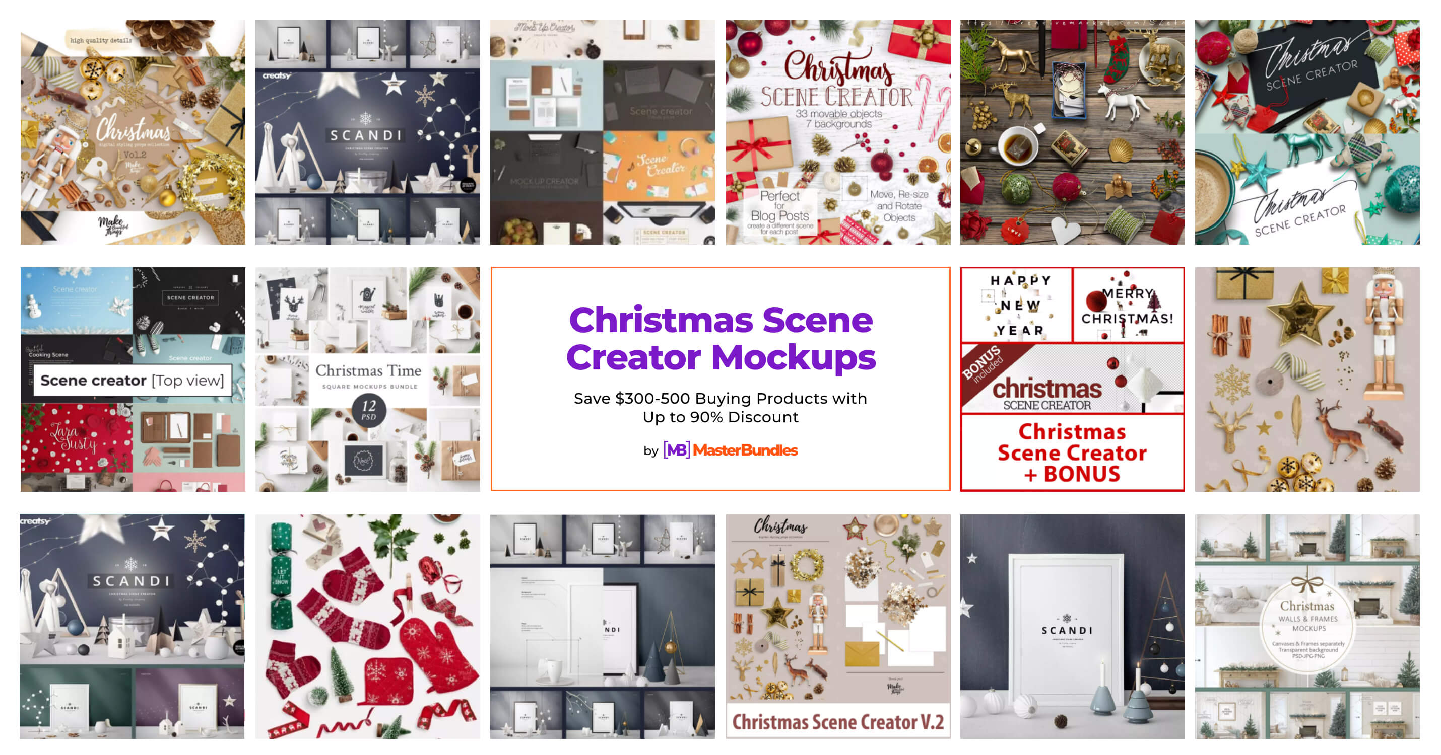 4+ Christmas Scene Creator Mockups for 2025 - MasterBundles