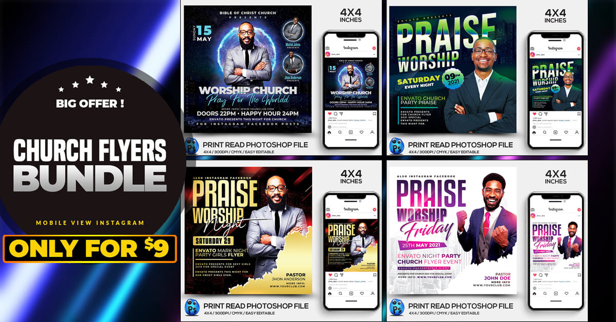 20 Church Flyer Bundle – MasterBundles