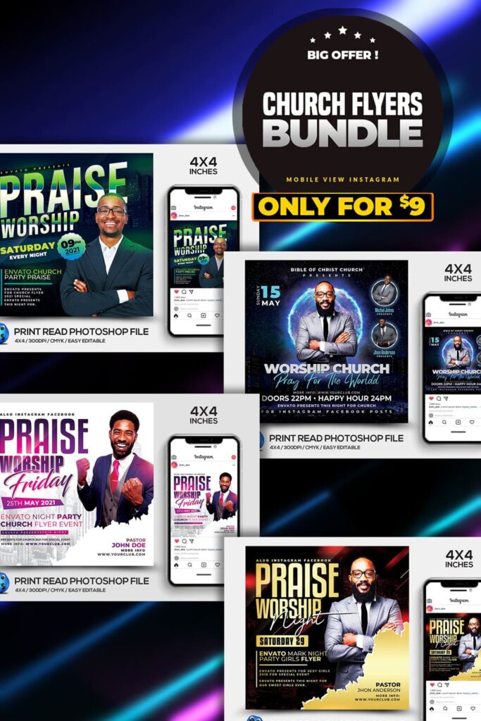 20 Church Flyer Bundle – MasterBundles
