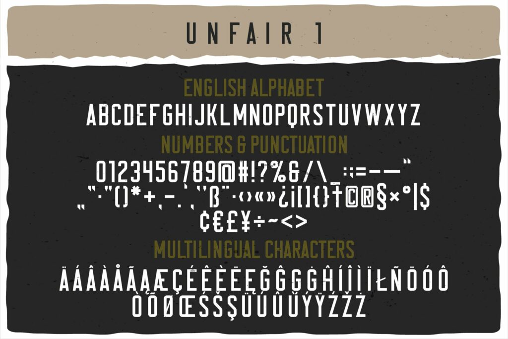 Unfair Font Family – MasterBundles