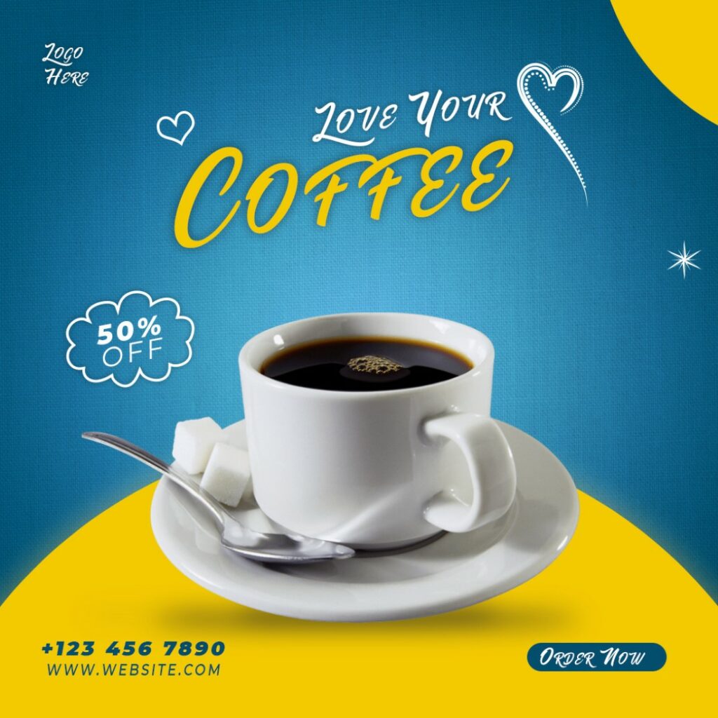 Modern Coffee Social Media Post Design - MasterBundles