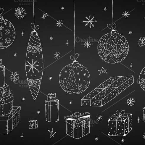 Christmas Set in Doodle Style. | Master Bundles