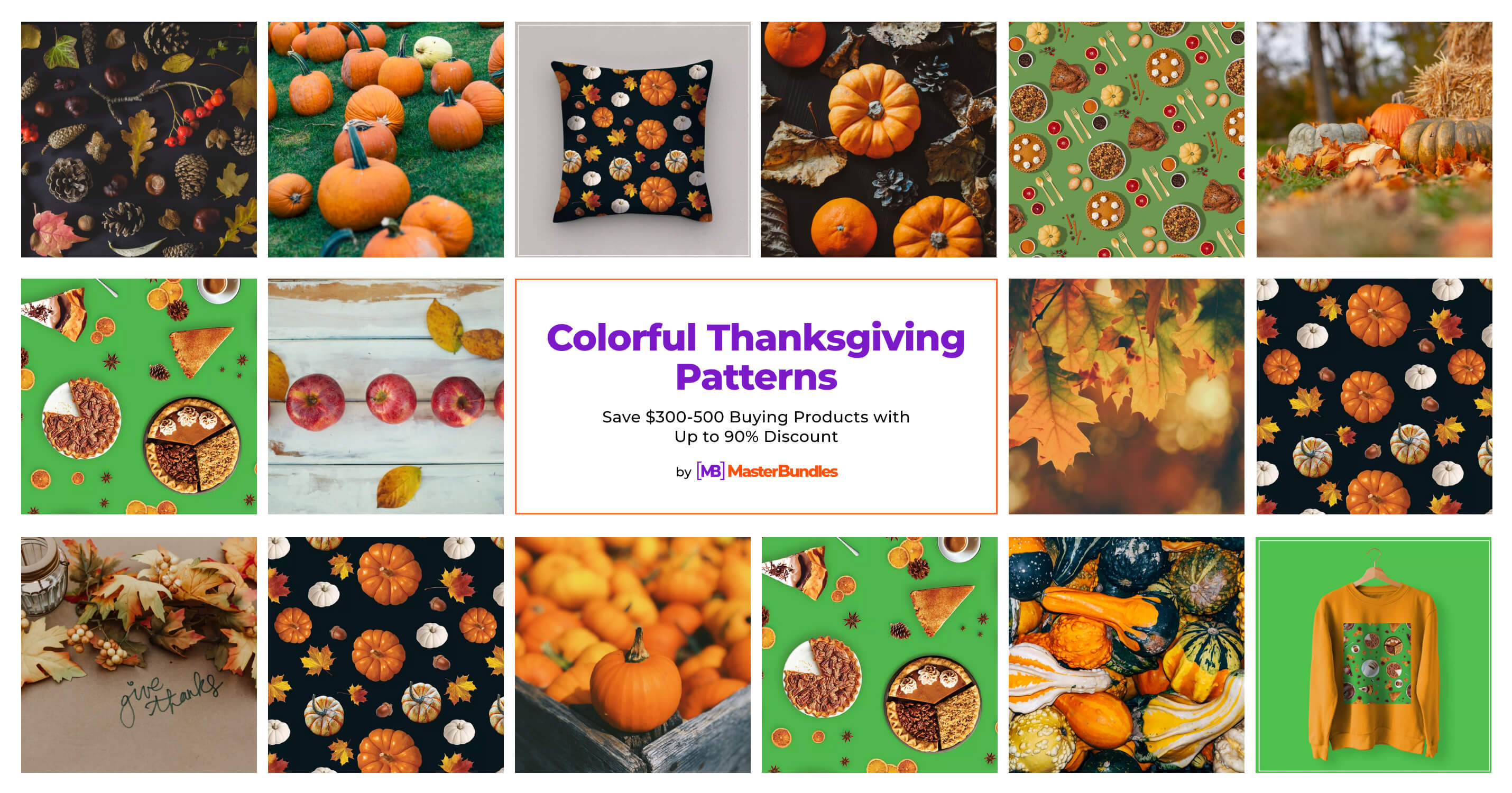 44+ Colorful Thanksgiving Patterns for 2024 - MasterBundles