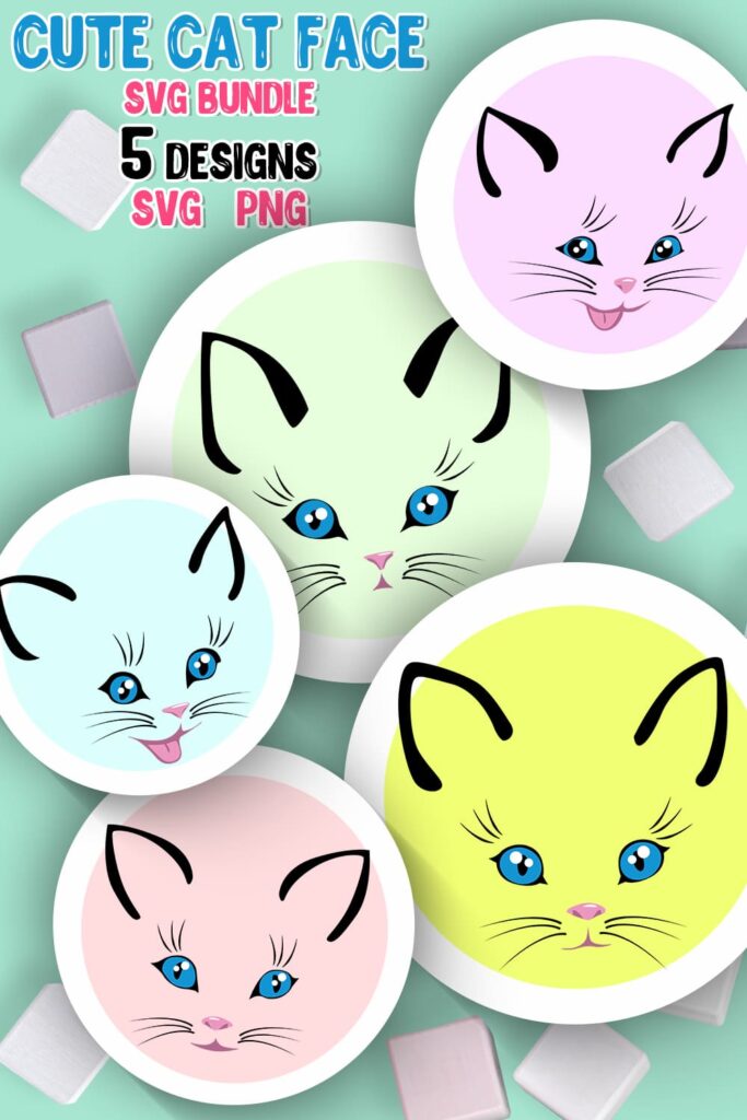 5 Cute Cat Face SVG Designs – MasterBundles