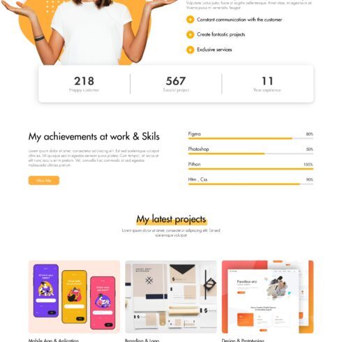 Modern CV Landing Page Template – MasterBundles