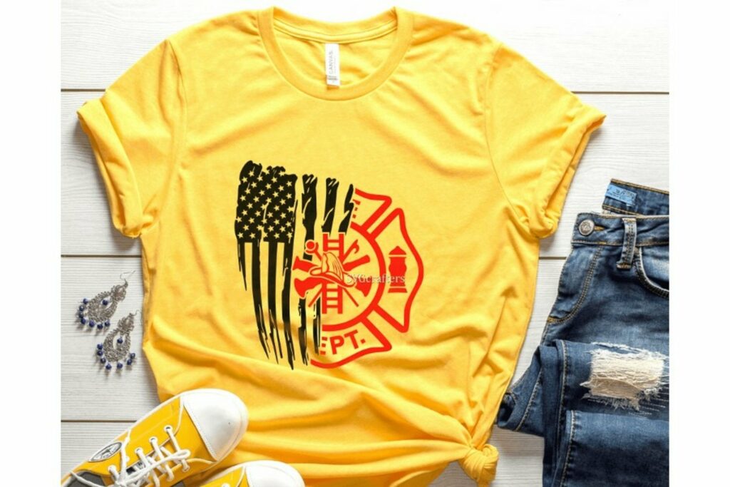 Distressed Firefighter Flag SVG, Firefighter SVG,Fireman SVG - done ...