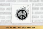 Peace Sign SVG | Peace Symbol SVG with Mandalas and Flowers | Master ...