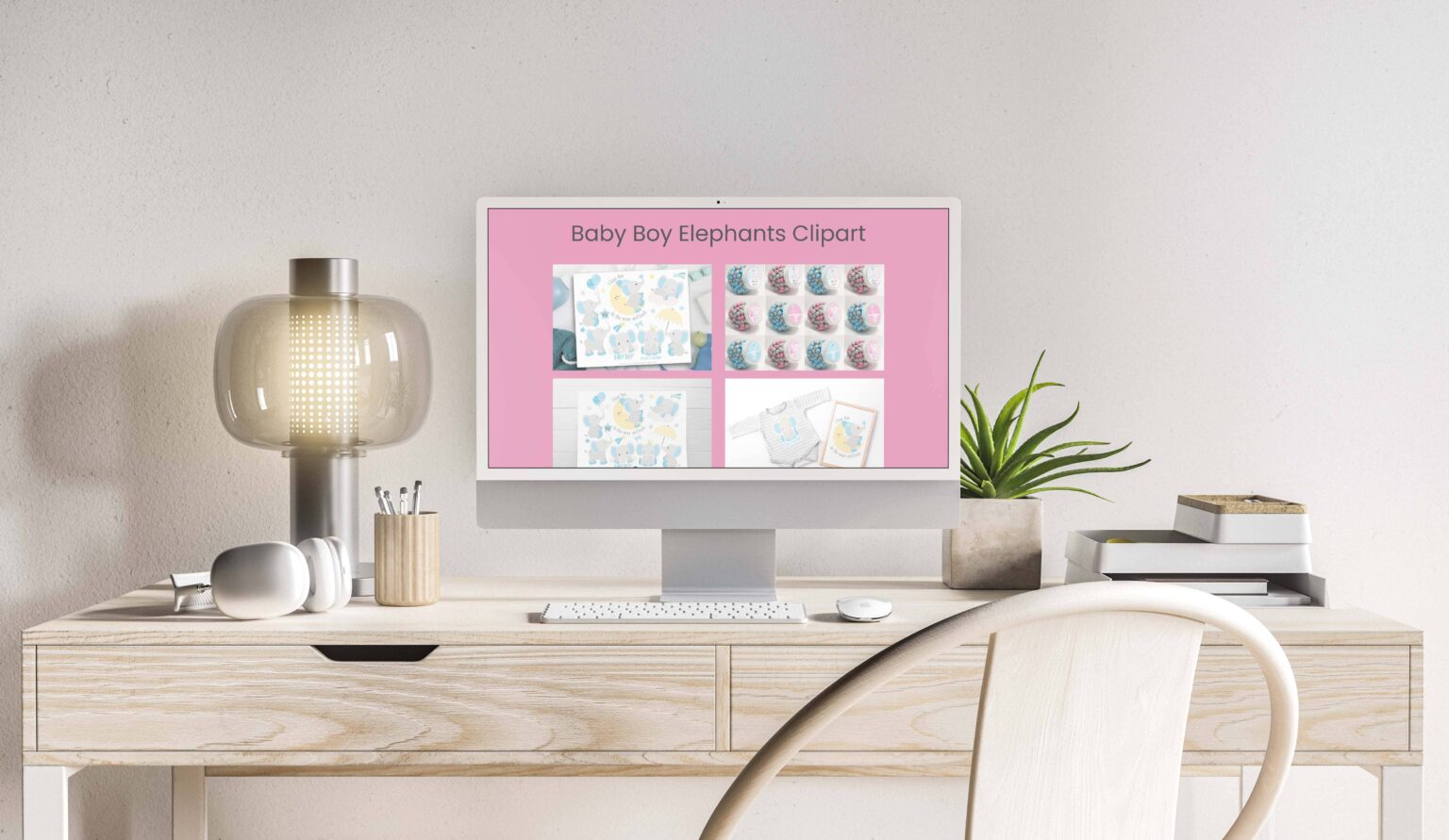 Baby Boy Elephants Clipart + SVG – MasterBundles