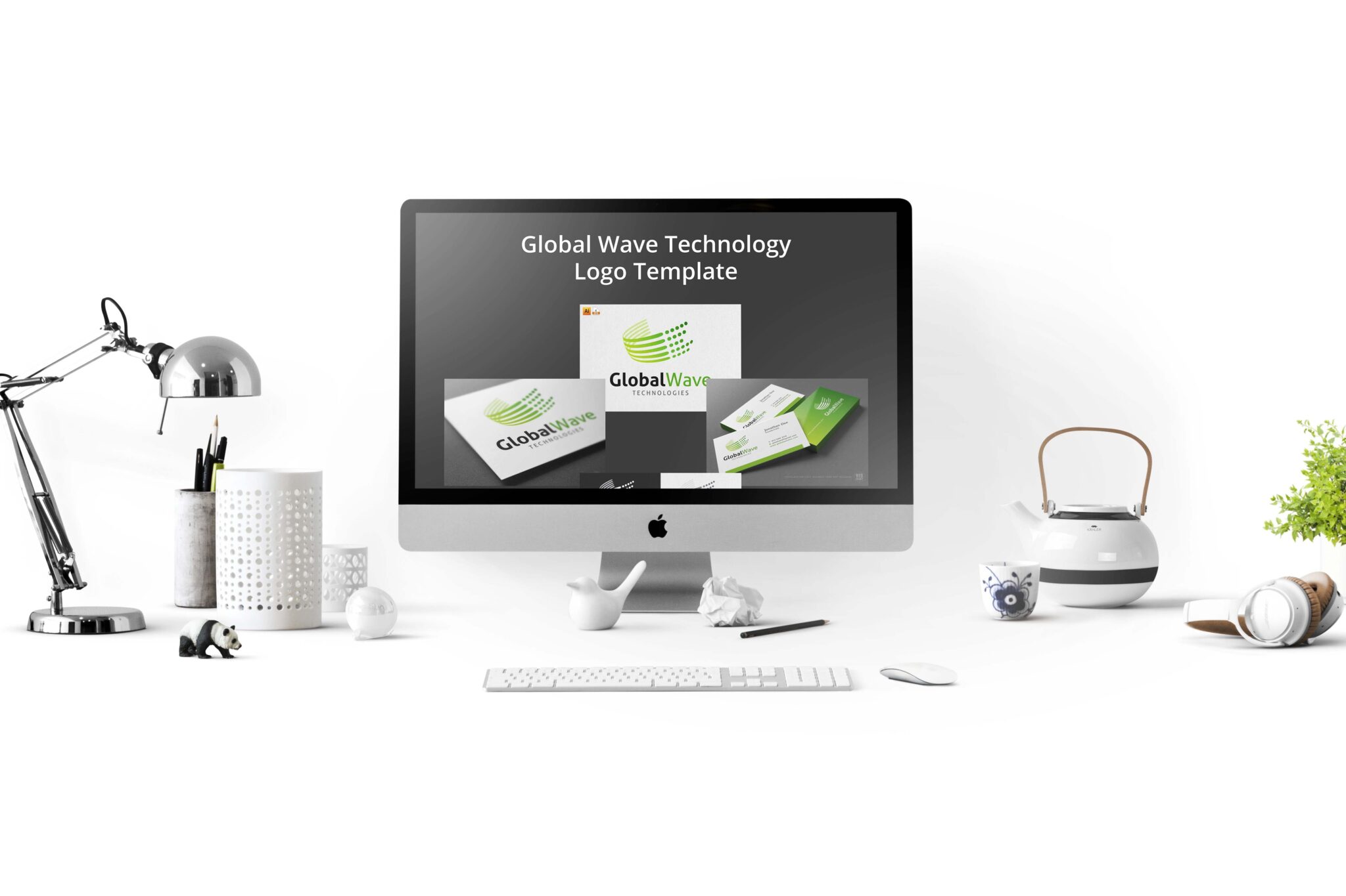 Global Wave Technology Logo Template – MasterBundles