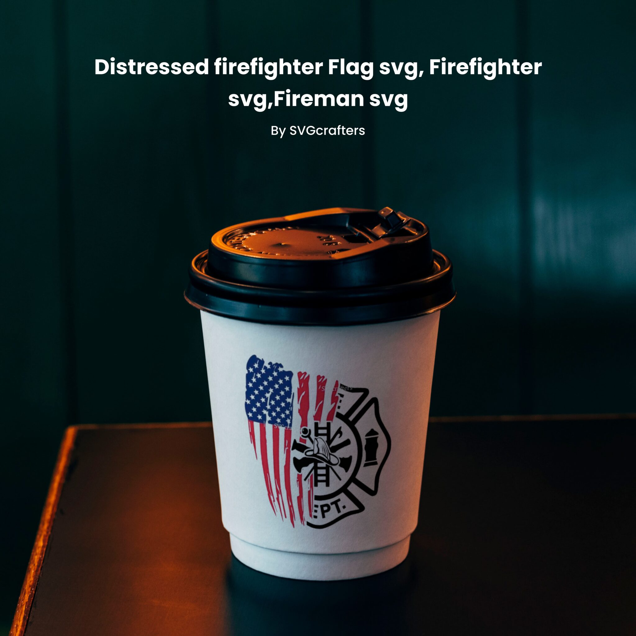 Distressed Firefighter Flag SVG, Firefighter SVG,Fireman SVG - done ...