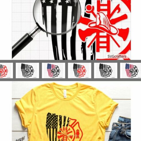 Distressed Firefighter Flag SVG, Firefighter SVG,Fireman SVG - done ...