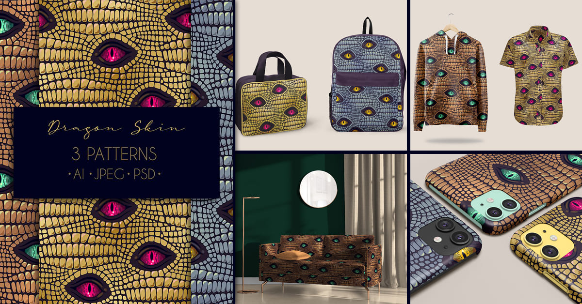 Dragon Skin Patterns – MasterBundles