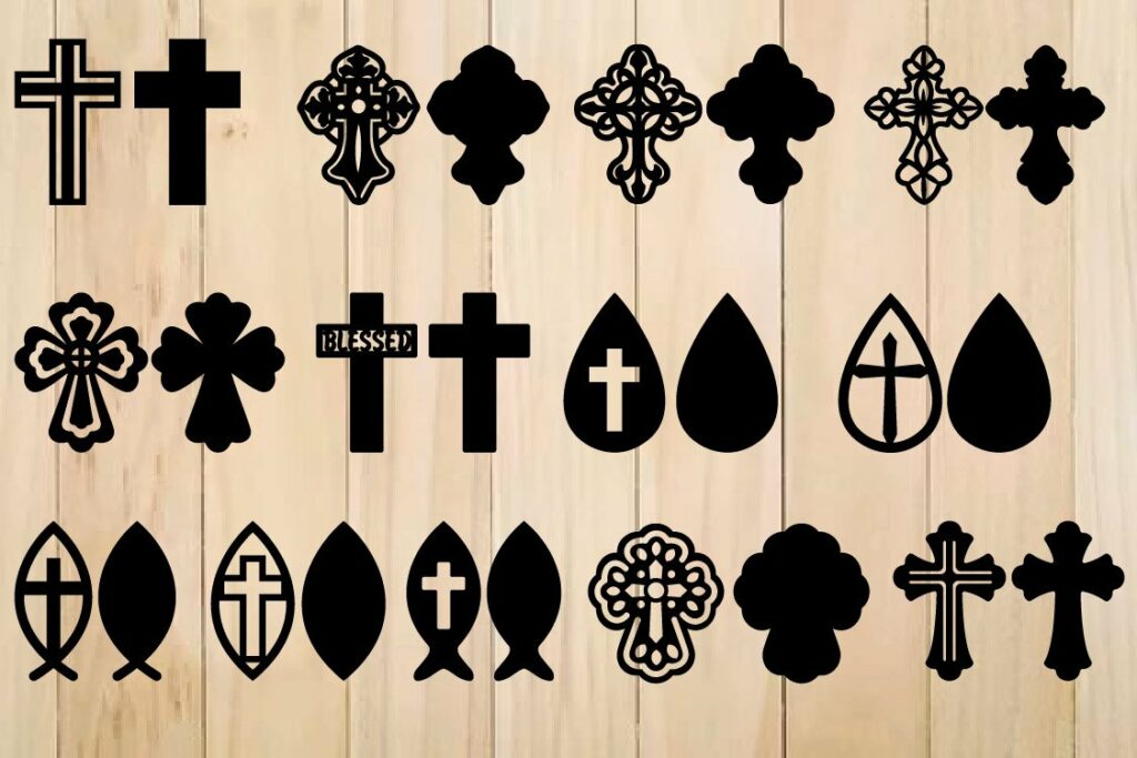 Cross Earrings SVG Bundle, Cross Template For Laser Cut – MasterBundles