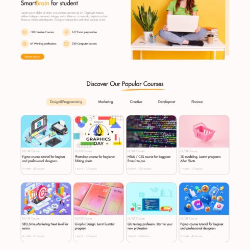 Clean Education Landing Page Template | Master Bundles