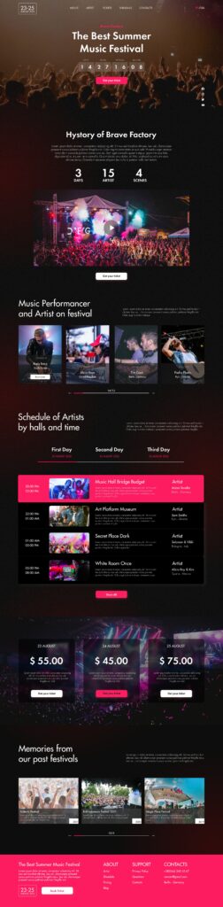 Modern Event Landing Page Template – MasterBundles