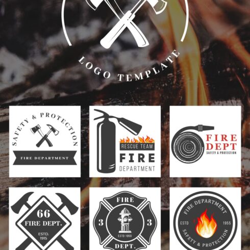 6 Fire Department Logo Templates | Master Bundles