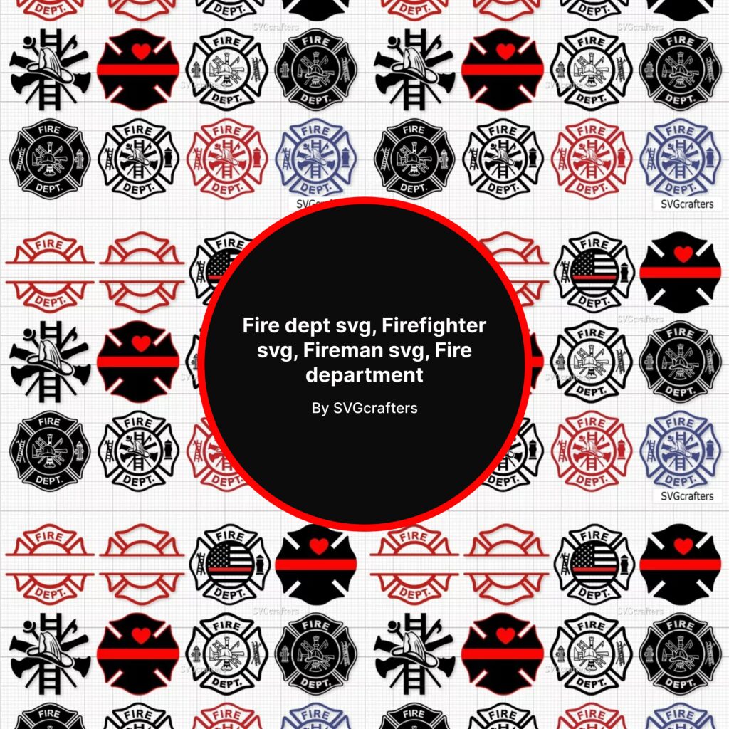 Fire Dept SVG, Firefighter SVG, Fireman SVG – MasterBundles