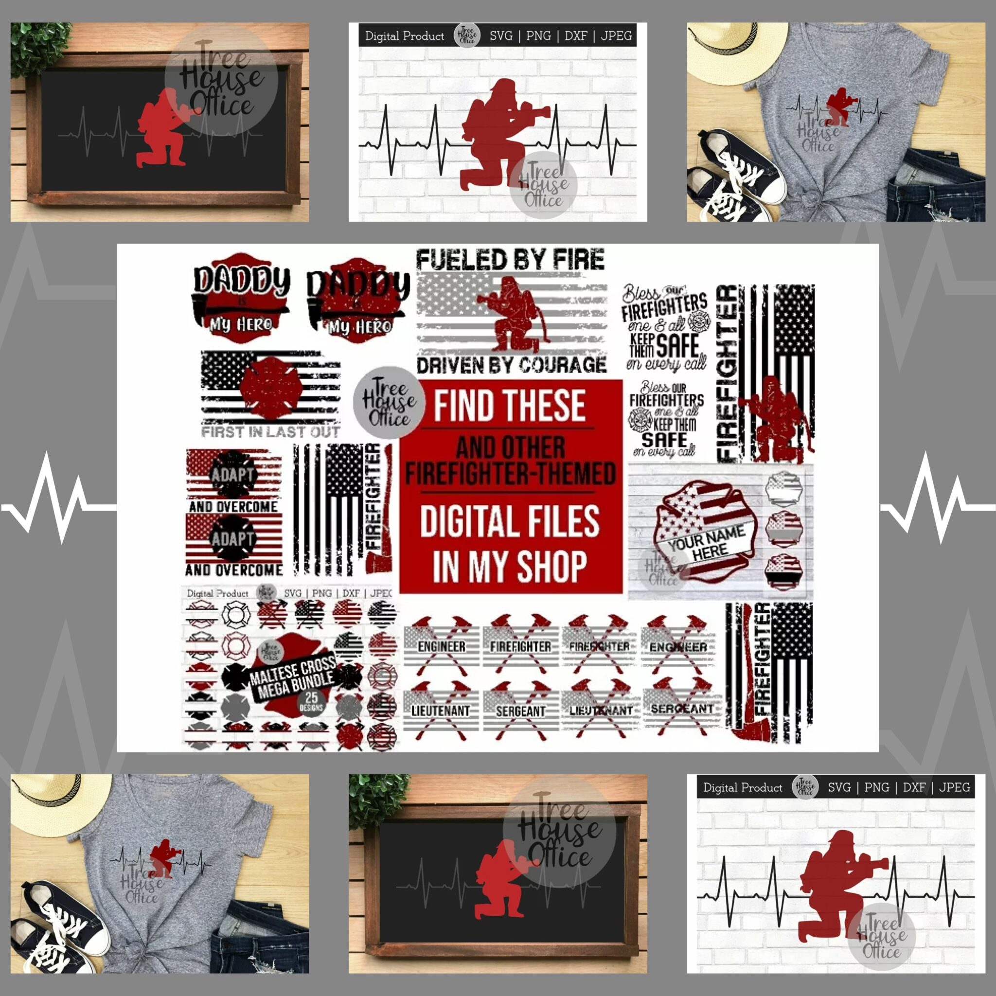Firefighter SVG Bundle: 12 Files | Master Bundles