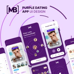Purple Dating App UI Design | Master Bundles