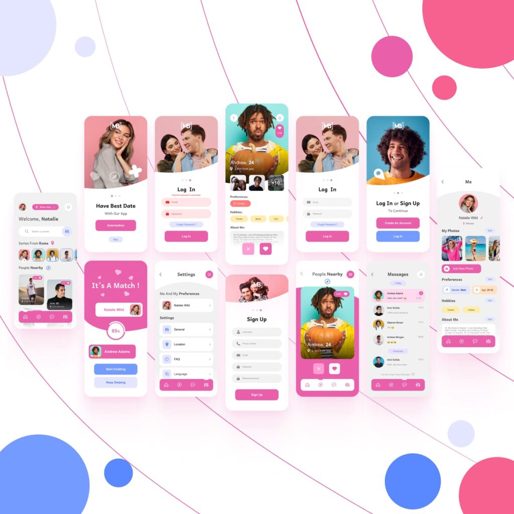 Dating App UI Kit Full - 12 Screens – MasterBundles